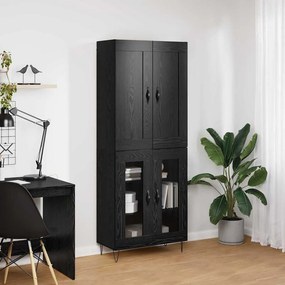 Vysoký bufet Černý dub 69,5 x 34 x 180 cm Kompozitní dřevo 3403170