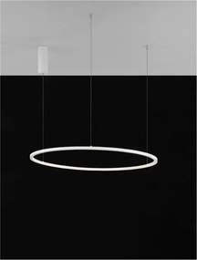 LED lustr Tarquin 80 bílé