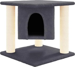 Škrabadlo pro kočky se sisalovými sloupky tmavě šedé 37 cm 171656