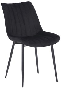 Jídelní židle Formby - samet | černá