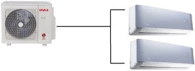 Klimatizace Vivax Design R+ silver 1+2 (2,7kW + 3,5kW) Multi-split R32