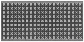 Venkovní koberec 90 x 180 cm černý ROHTAK Beliani
