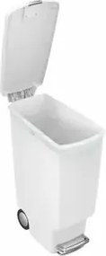 Simplehuman Pedálový odpadkový koš  – 40 l / úzký / bílý plast