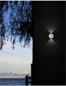 NV 726217 Venkovní nástěnné svítidlo COMO bílý hliník a sklo LED 2x5W 3000K 220-240V 2x51st. IP54 světlo ve dvou směrech - NOVA LUCE