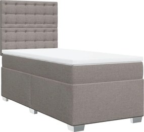 Box spring postel s matrací taupe 90x190 cm textil 3290361