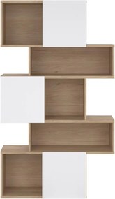 FALCO Knihovna Penta 738 jackson hickory/bílý lesk