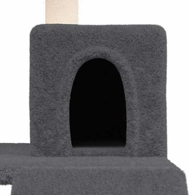 Škrabadlo pro kočky se sisalovými sloupky tmavě šedé 82 cm 171665