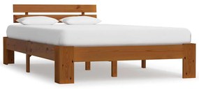 Rám postele medově hnědý masivní borovice 140 x 200 cm - Default Title