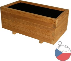 Dřevěný květináč Krušnohorský nábytek Flor THERMOWOOD 1KVT3 70 x 37 x 31 cm borovice přírodní bez nátěru