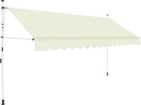 Fionshop 262994779 Ručně zatahovací markýza 350 cm krémová