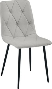 Šedá židle LIBRA PLATINUM GREY s černými nohami