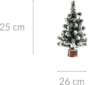Vánoční stromeček se zasněženými větvičkami, 25 cm