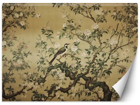 Gario Fototapeta Pták na stromě s květinami Materiál: Vliesová, Rozměry: 200 x 140 cm