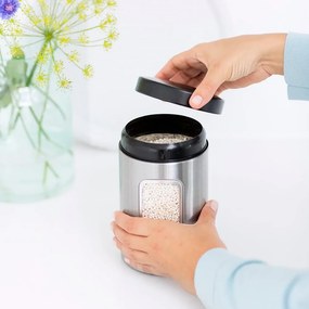 Brabantia Dóza okénko 1,4L matná ocel otiskuvzdorná sada 3ks