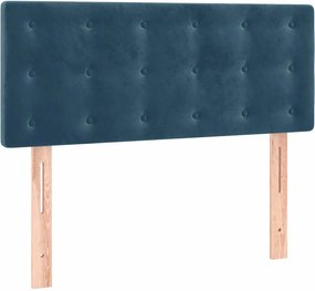 Box spring postel s matrací tmavě modrá 90x190 cm samet 3131175