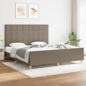 Rám postele bez matrace taupe 180 x 200 cm textil 3125077