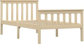 vidaXL Rám postele masivní borové dřevo 100 x 200 cm [283239] Barva: Bílá