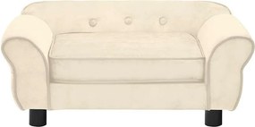 Pohovka pro psy krémová 72 x 45 x 30 cm plyš 171042