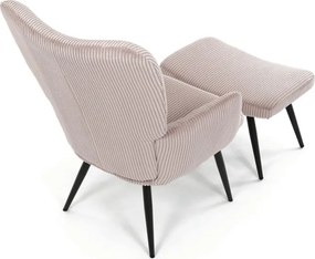 Relaxační křeslo AK-L7285 PINK6, manšestrová látka, růžová (70 x 81) cm