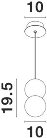 Moderní lustr Zero 10 bílé