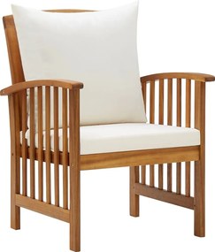 vidaXL Zahradní židle s poduškami 2 ks masivní akáciové dřevo [310257] Barva: hnědá a tmavě šedá