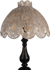 Šedo-černá antik kovová lampa Camille - Ø 41*75 cm E27/ 1*60W