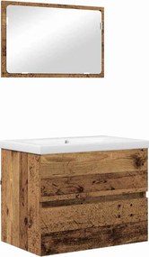 Sada koupelnového nábytku 3 ks Staré dřevo 60 x 38,5 x 45 cm 3393501
