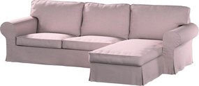 Potah na pohovku IKEA Ektorp 2-místná s lenoškou barva růžová látka pletený vzor