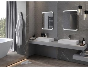 Mexen Nida, LED koupelnové zrcadlo s podsvícením 50x70 cm, 6000K, ochrana proti zamlžování, 9806-050-070-611-00