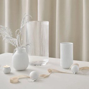 LYNGBY Porcelánová váza Vase White 15 cm, bílá barva, porcelán