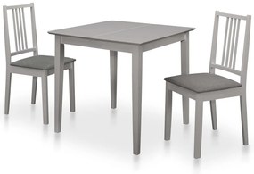3dílný jídelní set MDF šedý 276397