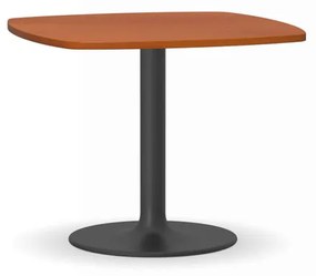 B2B Partner Konferenční stolek ZEUS II, 660x660 mm, černá podnož, deska třešeň