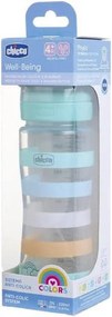 Chicco Láhev kojenecká Well-being silikon 330 ml Kluk