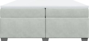 Box spring postel s matrací světle šedá 200x200 cm samet 3285305