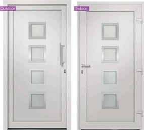 vidaXL Vchodové dveře antracitové 108 x 200 cm [279185] Barva: bílá zvenku / bílá uvnitř