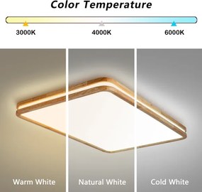 BRILAGI - LED Stmív. svítidlo MOLINA SQUARE LED/128W/230V dub 90x60 cm + DO