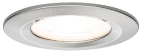 Paulmann 93633 Premium LED Nova, zápustná bodovka 1x max35W GU10, kartáčovaný kov, prům. 7,8cm, IP20