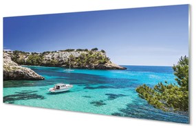 akrylový obraz Španělsko Cliffs mořské pobřeží 100x50 cm