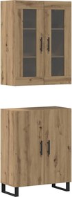 Vysoký bufet 2 ks dub artisan 69,5 x 34 x 180 cm 3394522