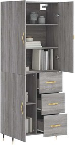 Skříň highboard šedá sonoma 69,5 x 34 x 180 cm kompozitní dřevo 3195889