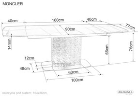 Rozkládací jídelní stůl MONCLER Signal