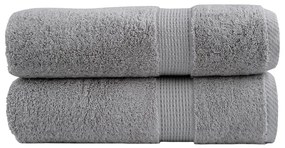 Prémiové ručníky SOLUND 2 ks šedé 50x100 cm 600 g/m² 137305