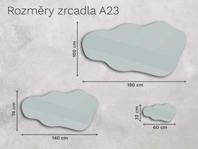 Organické LED zrcadlo s osvětlením A23 60x32