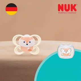 Dudlík NUK Perfect Match Air FOX 0-6m 1ks box velikost 0-6 m