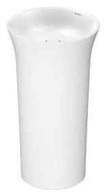 Duravit White Tulip - Umyvadlo volně stojící Ø 500mm, ke stěně, bílá 2702500070