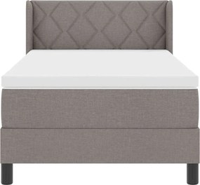 Postel s boxspringem s čelo Taupe 190 x 90 cm textil 3341143