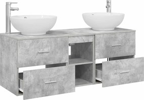 Sada koupelnového nábytku 3 ks Betonově šedá 3405902