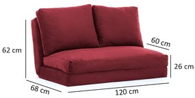 Hanah Home Rozkládací futonová pohovka TAIDA kaštanová 859FTN1271
