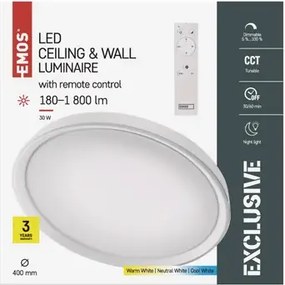 GP MET ILVI bílá / Přisazené LED svítidlo / 30W / stmívatelné / CCT 27