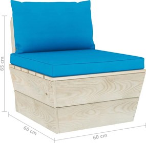 vidaXL 6dílná zahradní sedací souprava z palet + podušky smrkové dřevo [3063520] Barva: Béžová